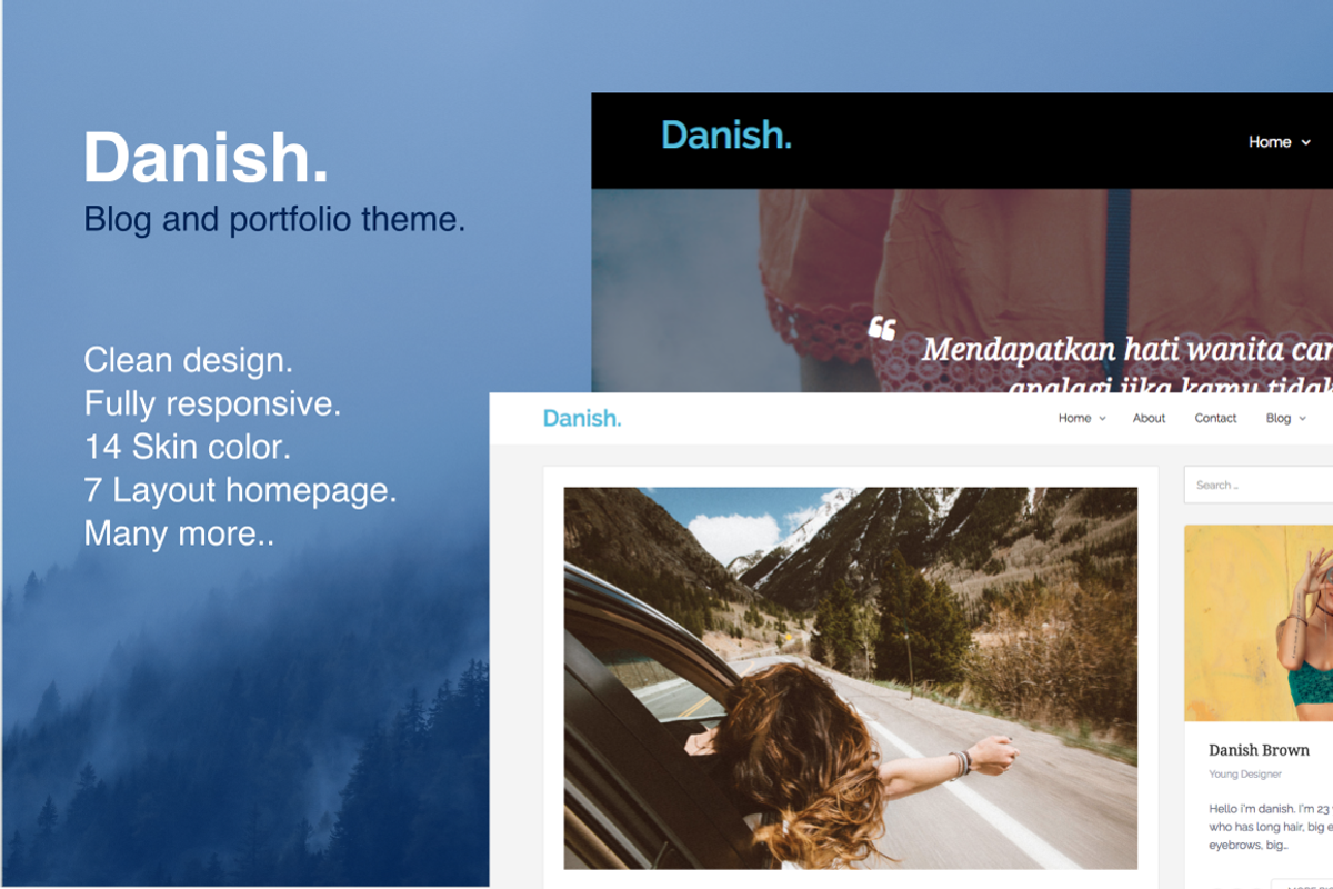 Danish - Portfolio & Blog Template, a Bootstrap Template by TemplateNinja