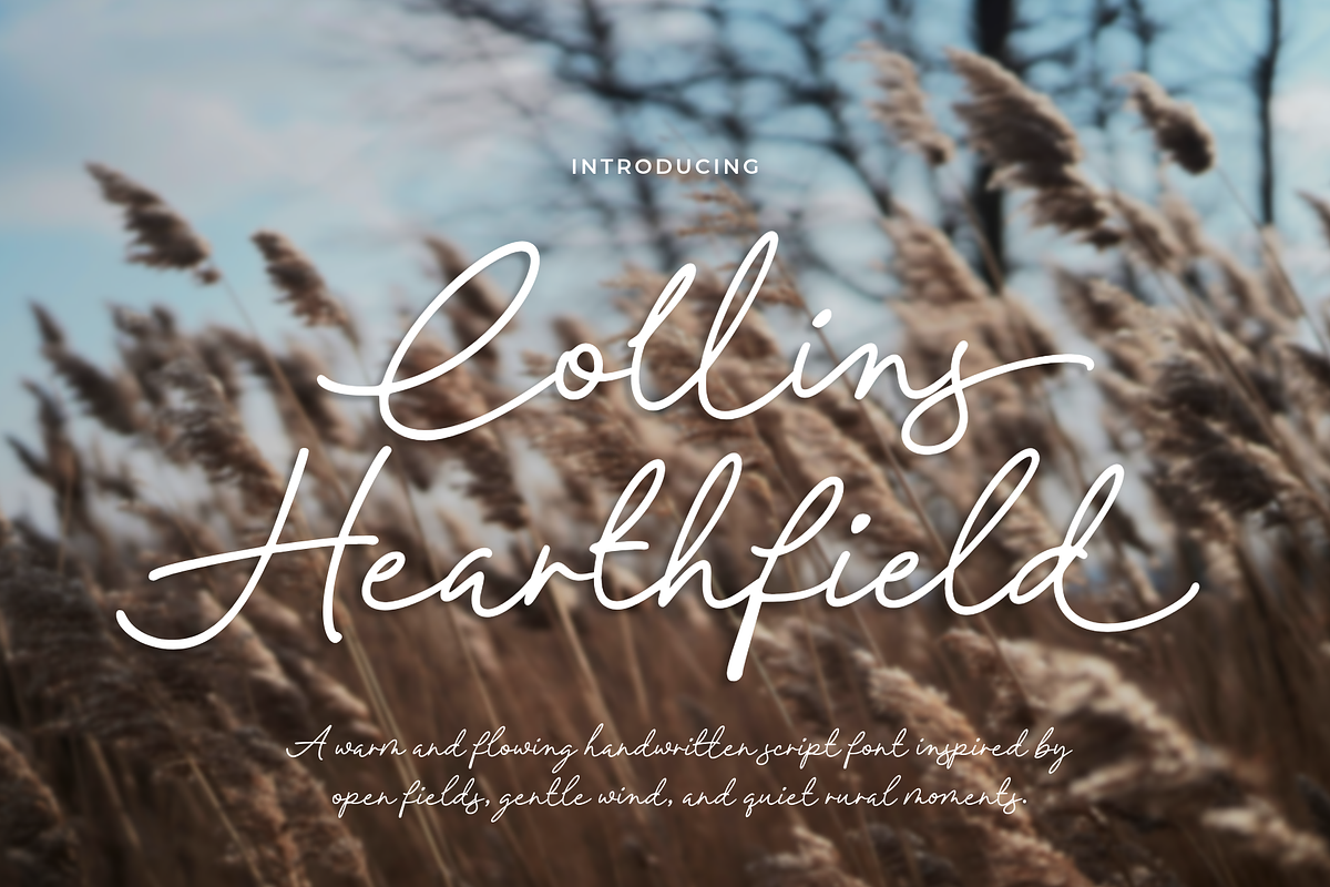 Collins Hearthfield a Script Font, a Handwritten Font by Ainun Jinan