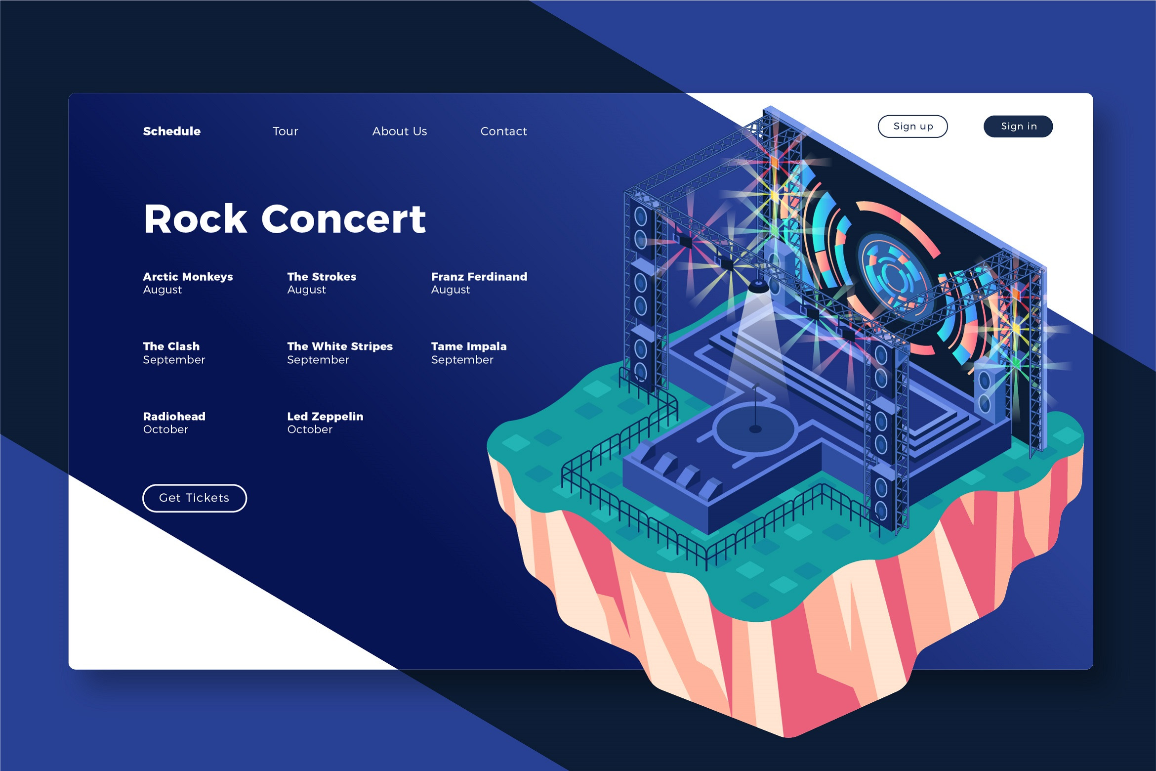 Rock Concert - Banner & Landing Page, a Templates & Theme by AQR Studio ...