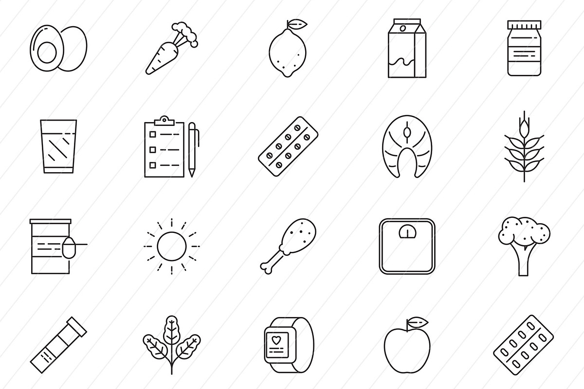 Nutrition Icons, an Icon by Graphic Pear