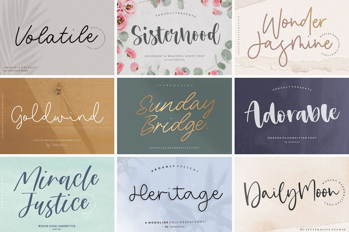 The Ultimate 50 Fonts Bundle!