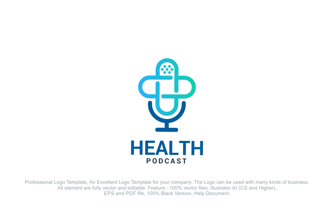 Health Podcast - Health Radio Logo, a Branding & Logo Template by ...