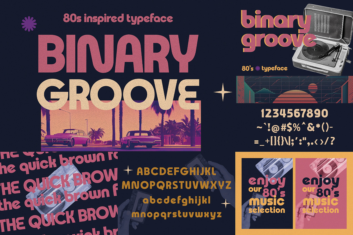 The Retro Font Bundle - 17 Fonts, a Sans Serif Font by HipFonts