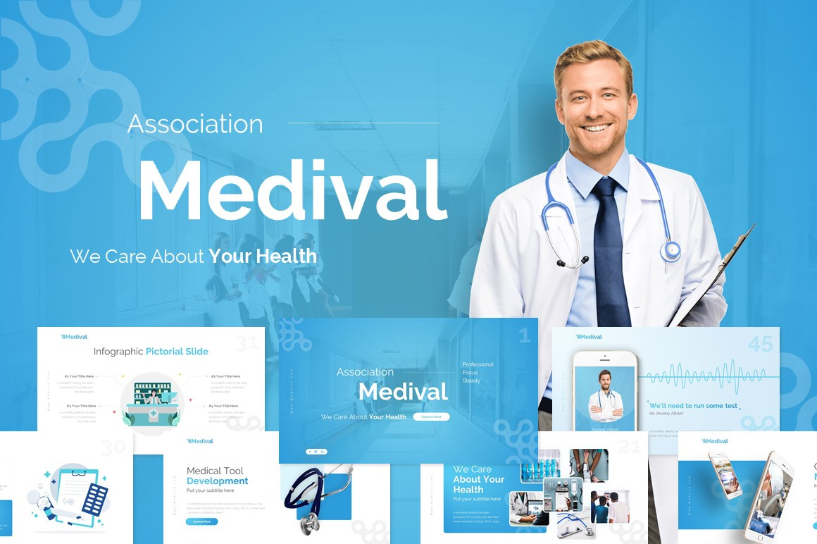 Medival Health Powerpoint Template, a Presentation Template by RRGraph ...