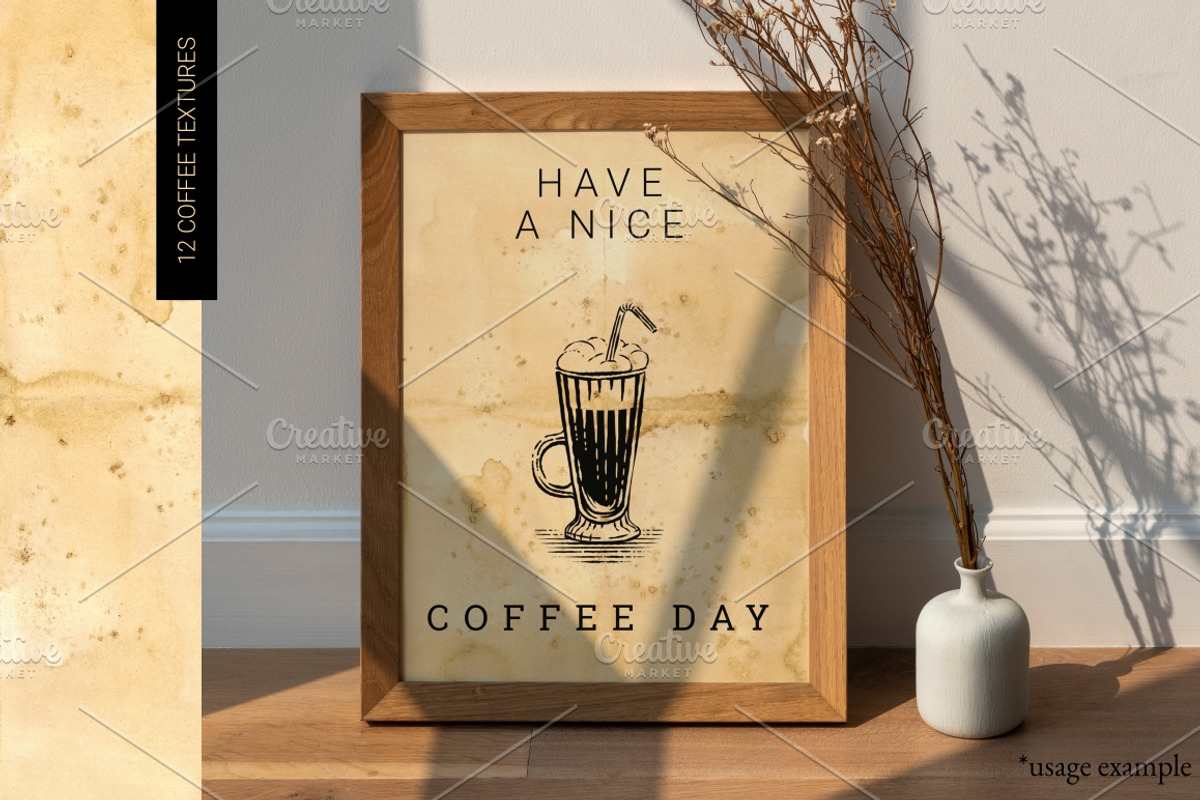 12 vintage coffee paper textures #1