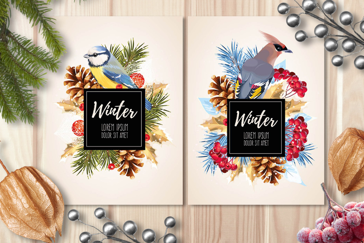Winter Card 3, a Card Template by GreyLilac