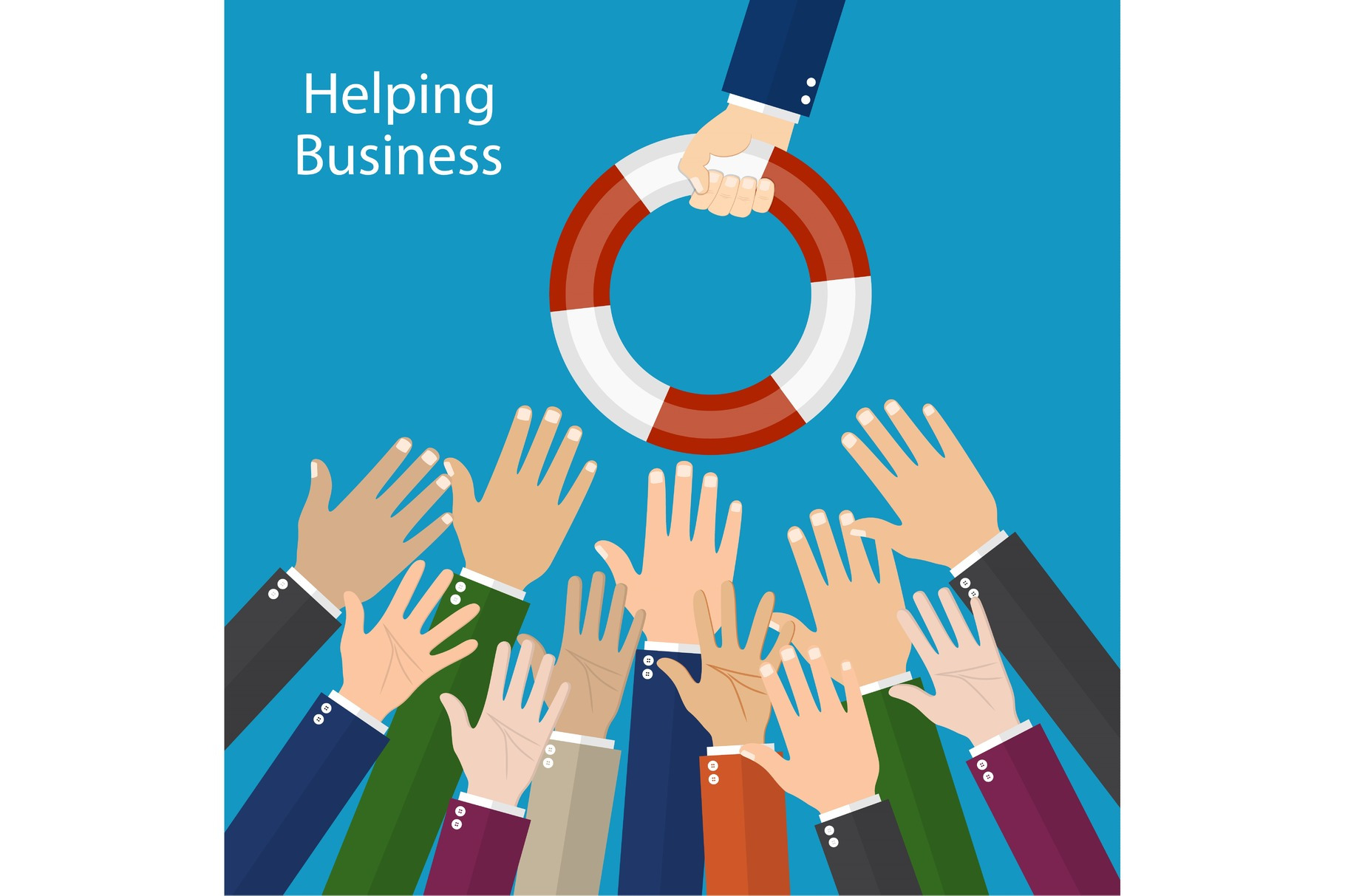 Helping Business to survive., a Finance Illustration by ModVector