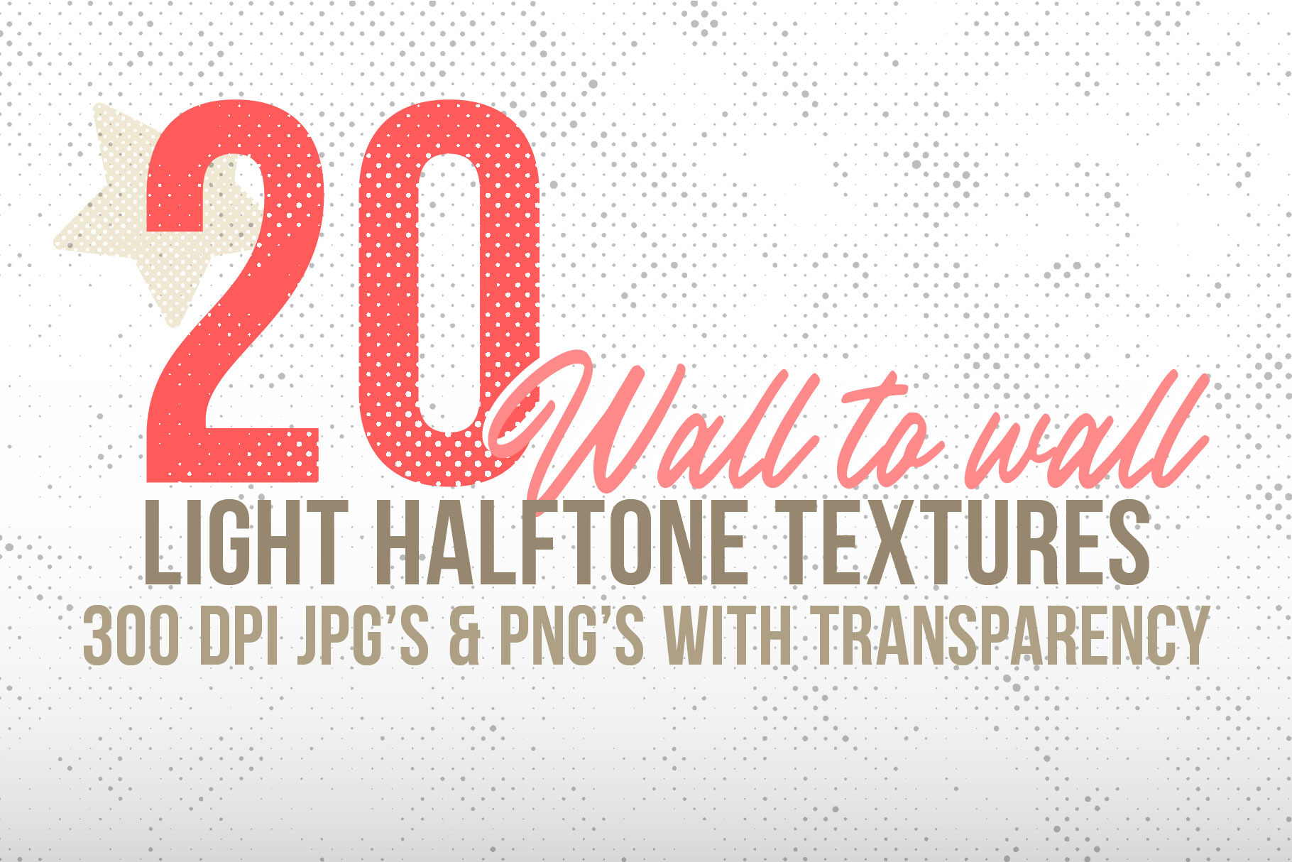 Light Halftone Textures Pack, a Texture Graphic by fukomoku
