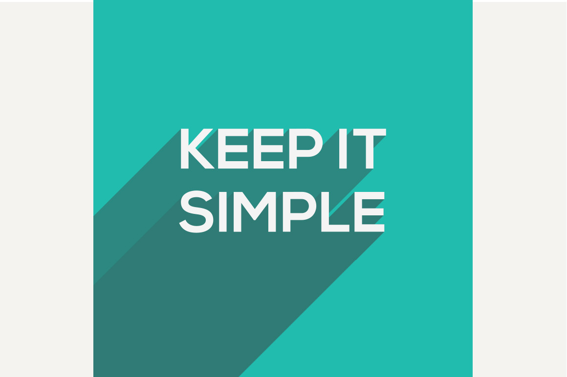 Keep It Simple modern flat typograph, a Graphic by Shanvood