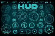 Elemental HUD Components Vectors, a Background Graphic by Mysterylab ...