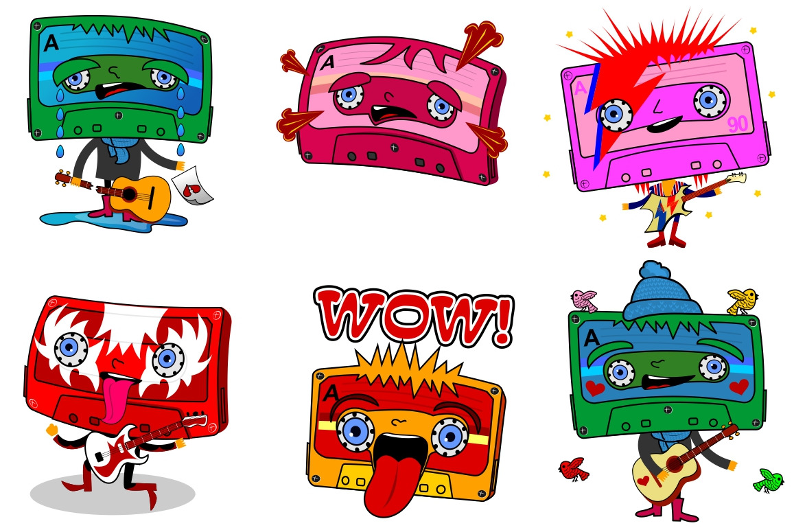 Funny Cassettes vol.2, an Illustration by Handy Trendy