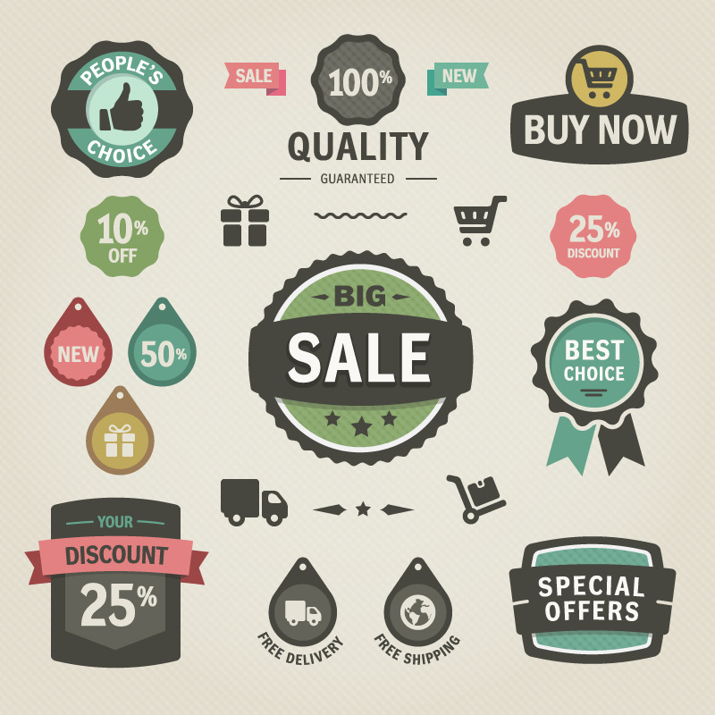 Stickers, labels, tags and icons, a Graphic by Azaze11o