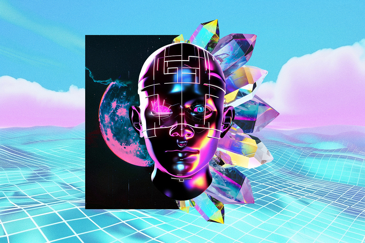 Vaporwave Collage Kit, an Object Graphic by pixelbuddha.net