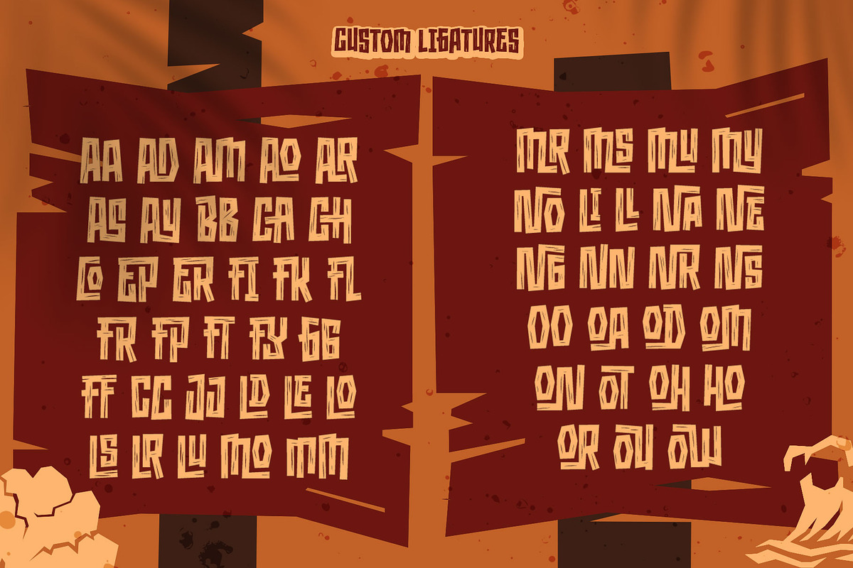 Naluka - Ethnic Font with Extras, a Font by Arterfak Project