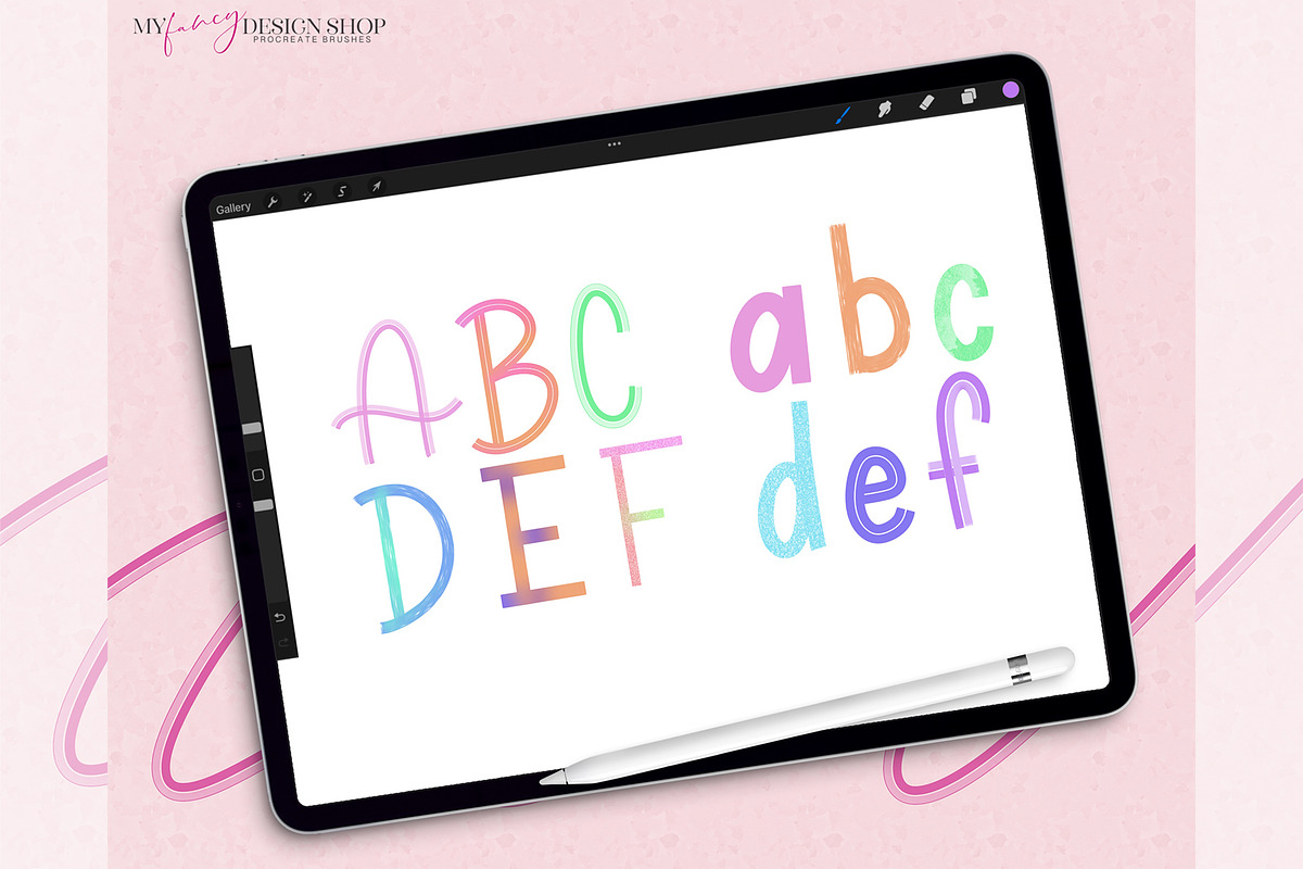 Procreate Block Lettering Brushes