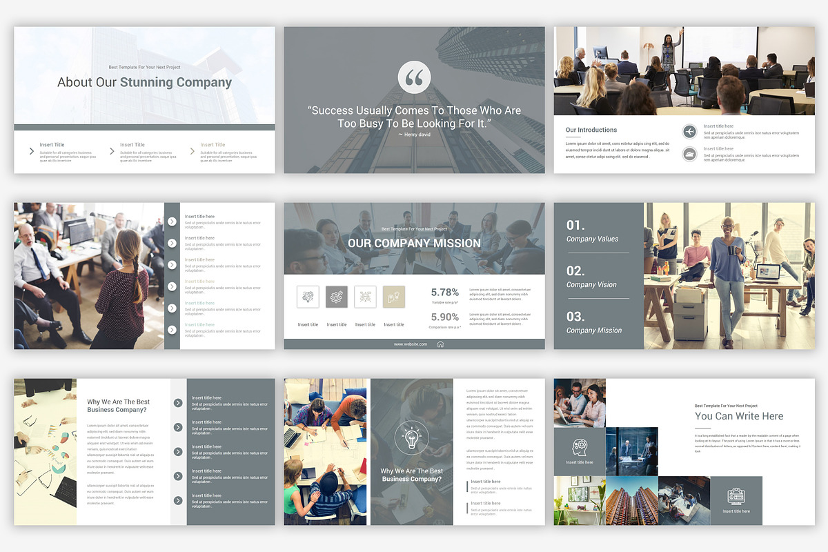 Simplicity PowerPoint Template, a Presentation Template by SlideOne