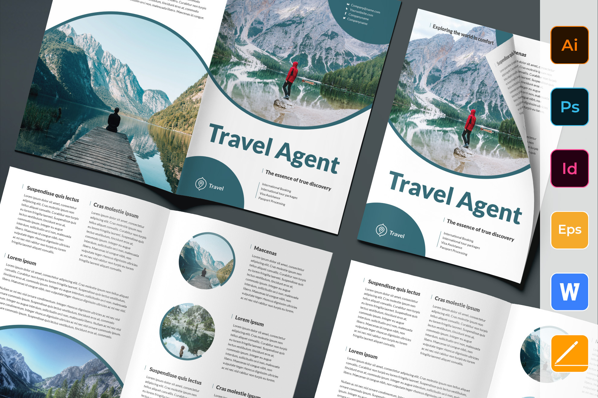 Travel Agent Agency Brochure Bifold, a Brochure Template by ...