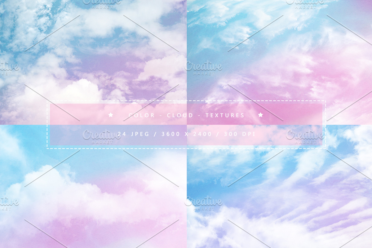 24 Color Cloud Textures, a Texture Graphic by Orange Fox