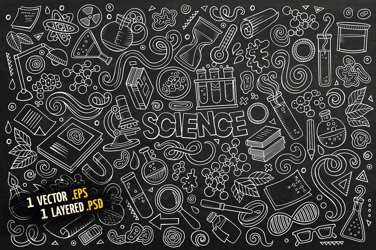 Science Objects & Elements Set, an Object Graphic by BALABOLKA