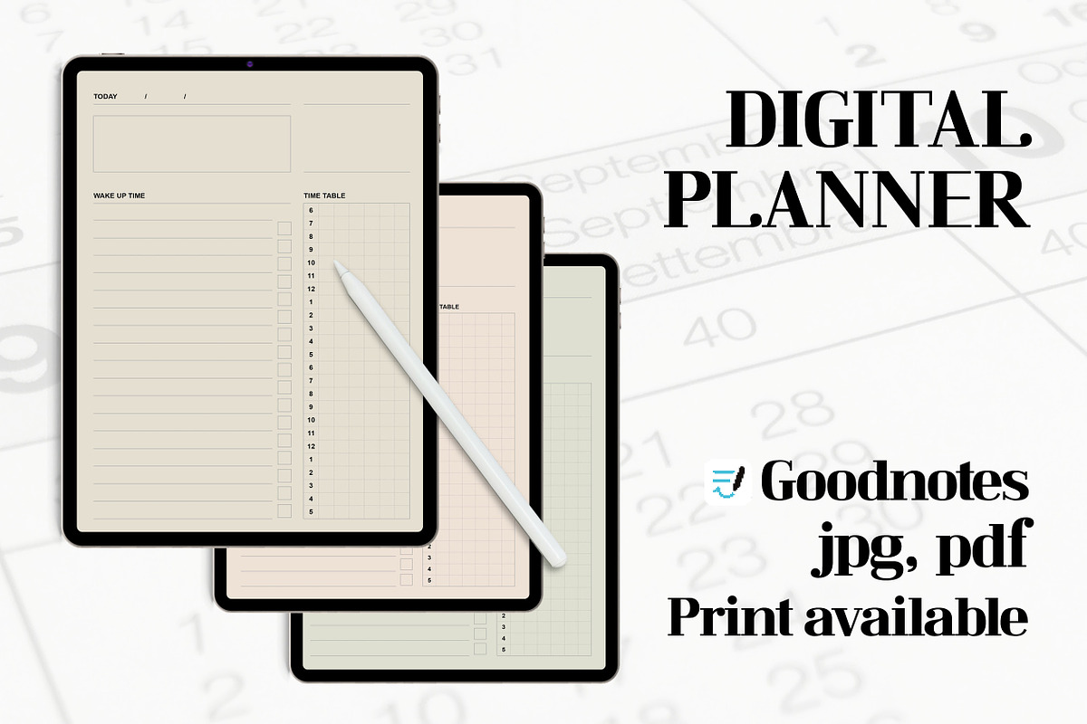 Daily planner, a Templates & Theme by dott