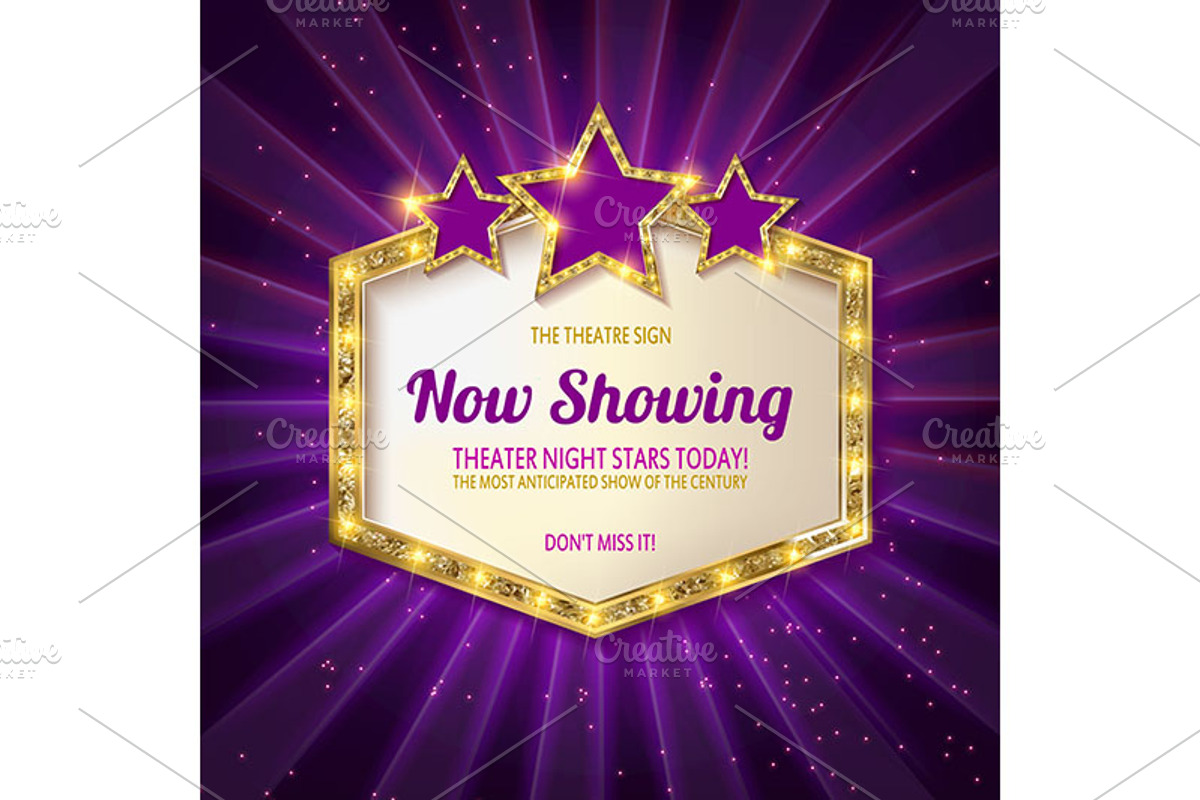 8 Showtime Retro Signs, a Background Graphic by Aromeo