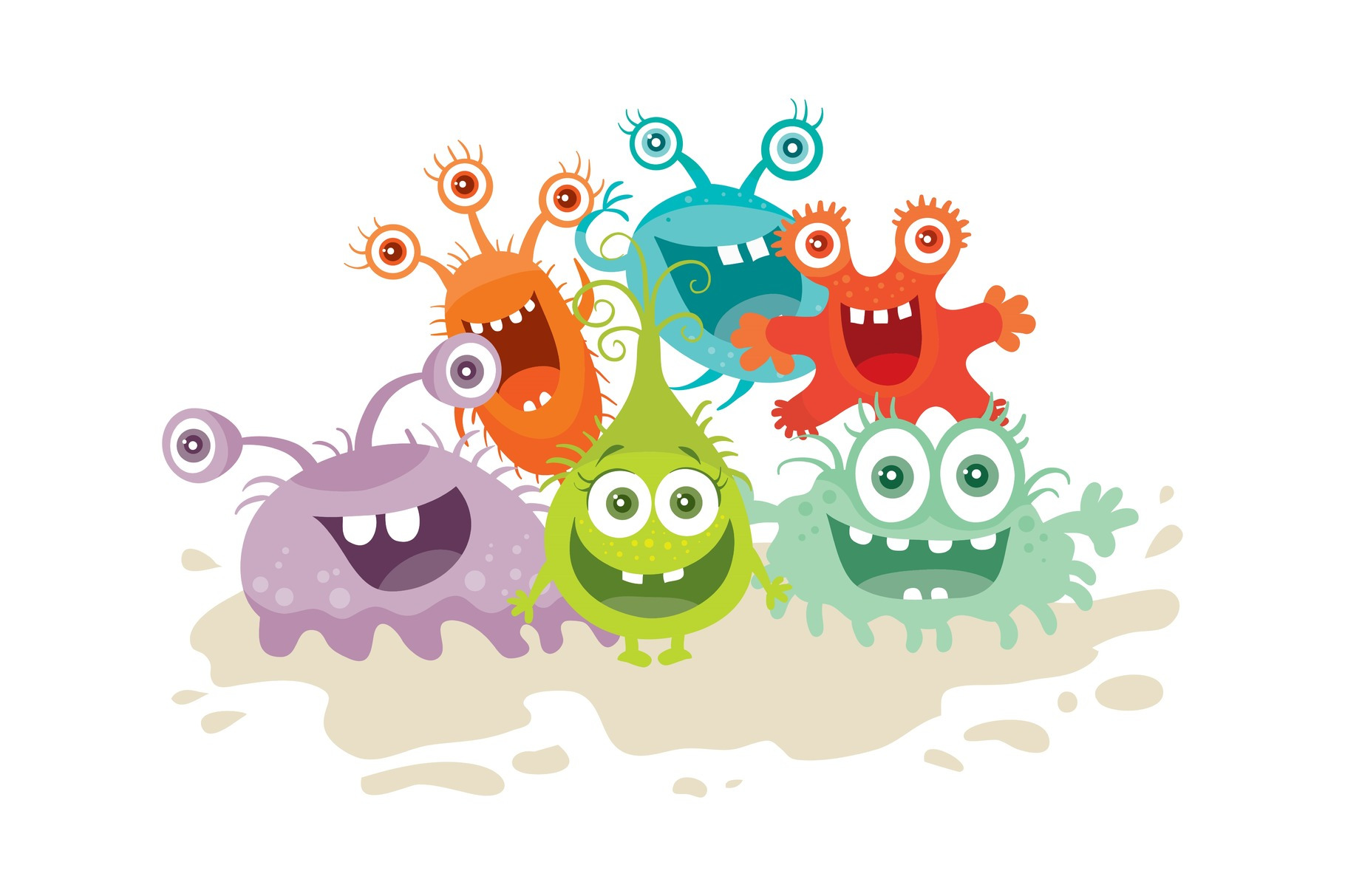 Set of Cartoon Monsters. Funny, a Healthcare Illustration by robuart