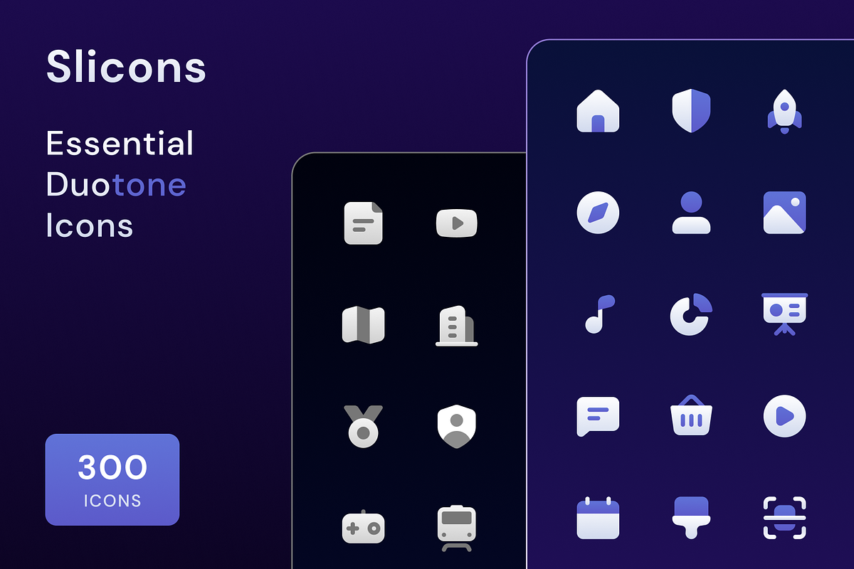 Slicons Essential Duotone Icons, a Duotone Icon by KushJain