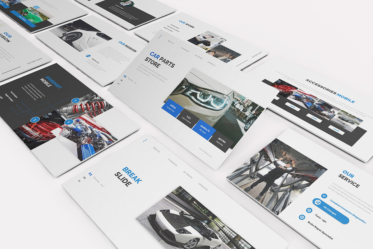 Car Parts Store Powerpoint Template, a Presentation Template by ...