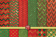 Christmas Glitter Digital Paper Set, a Texture Illustration by YenzArtHaut