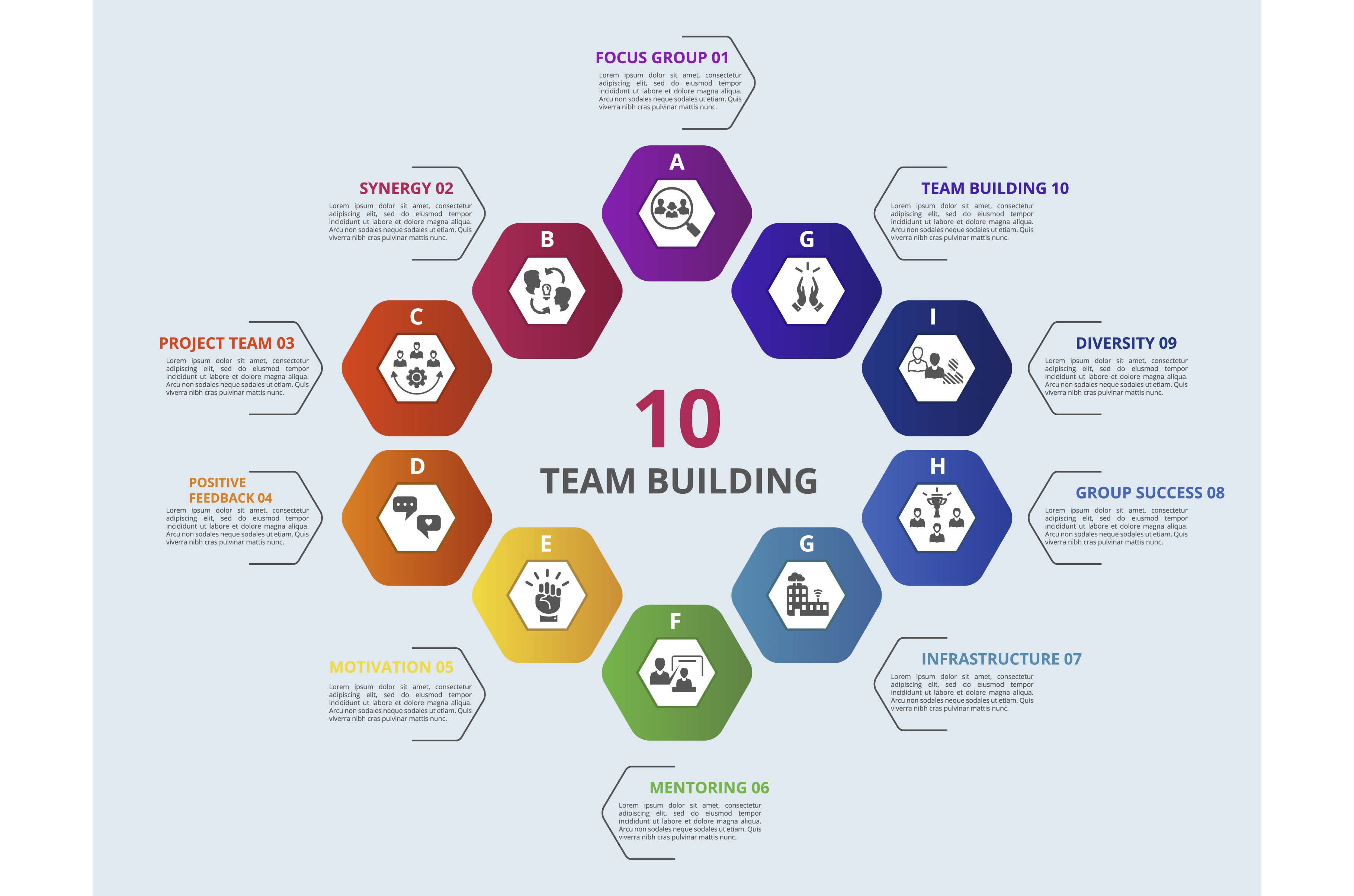Infographic Team Building template, an Object Illustration by ...