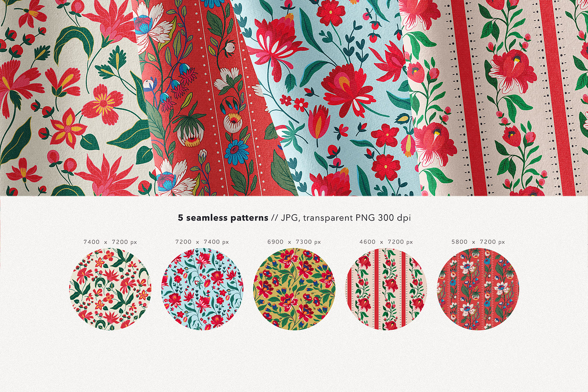 Portuguese Pattern Set, XIX c. Style, a Pattern Graphic by likorbut