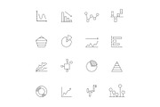Linear icons of charts. Business | Background Graphics ~ Creative Market