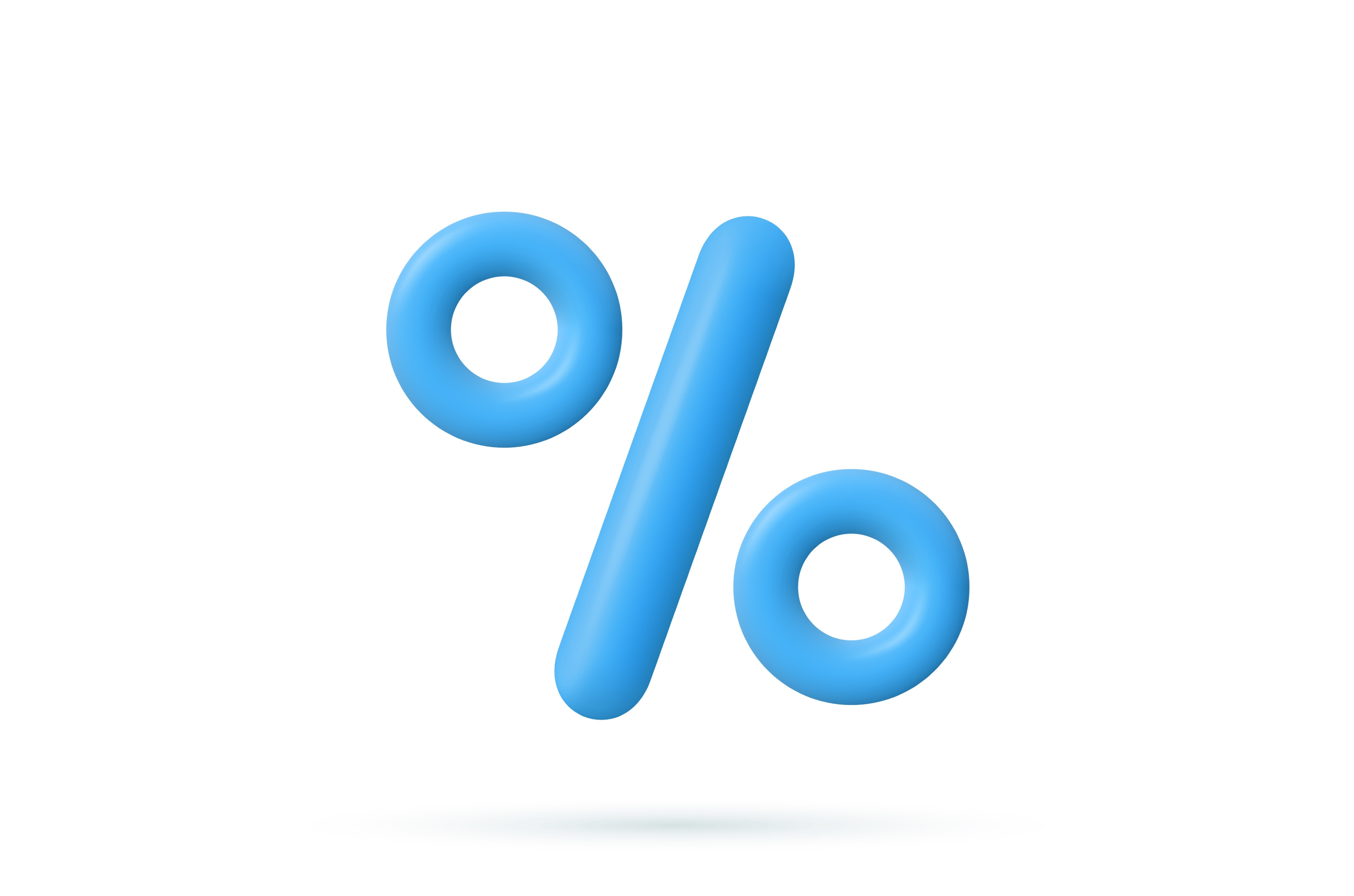 blue Percent Sign, a Finance Illustration by ModVector | Creative Market