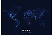 World Map. Data visualization., a Technology Illustration by Modern vector