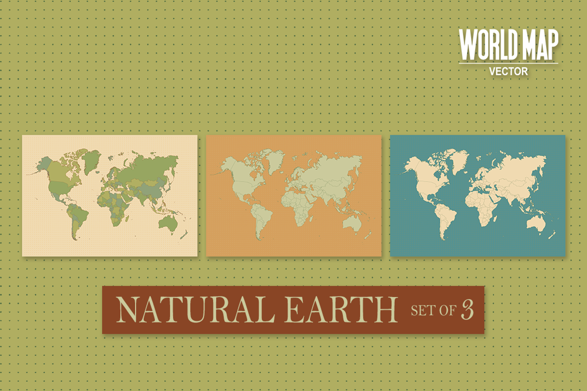 World Map Vector - Natural Earth, a Graphic by Fendell Projects