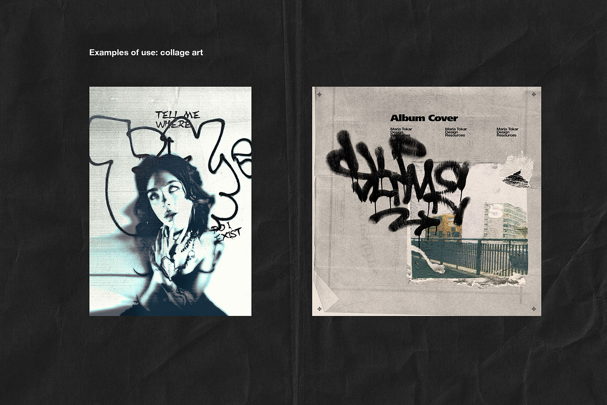 105 Graffiti & Torn Paper PNG vol.3, an Object Graphic by Marie T