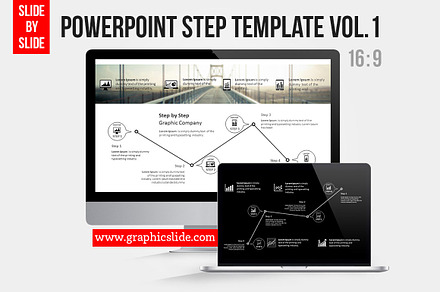 Powerpoint Step Template Vol.1, a Presentation Template by Graphicslide