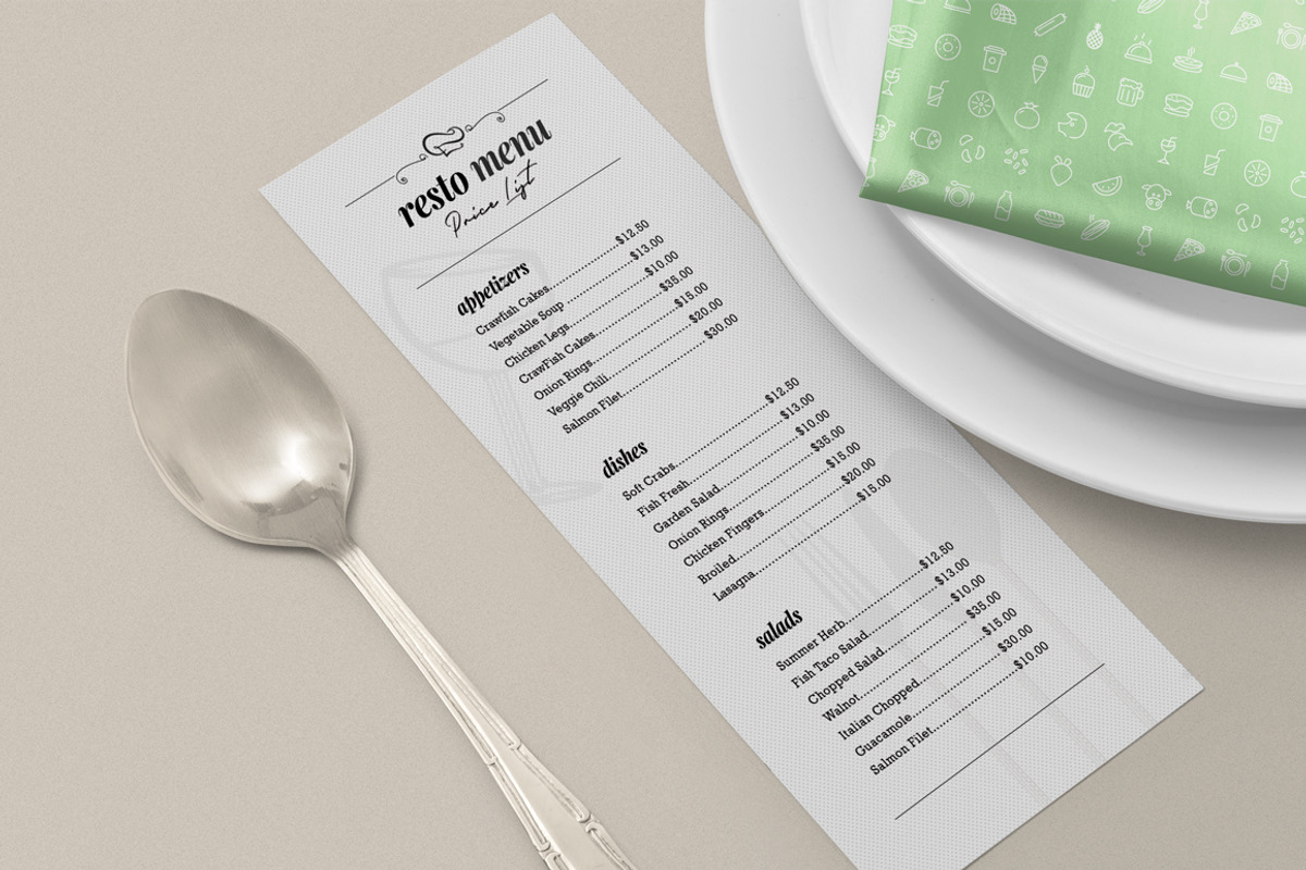 Restaurant Menu Price List Template, a Flyer Template by Touringxx ...