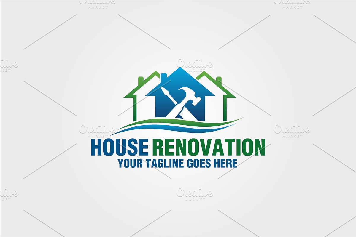 House Renovation Logo, a Branding & Logo Template by REDVY CREATIVE