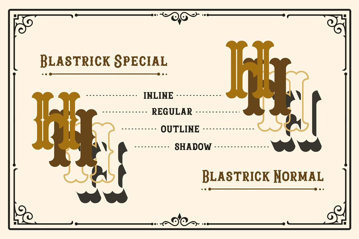 Blastrick, a Font by Graptail