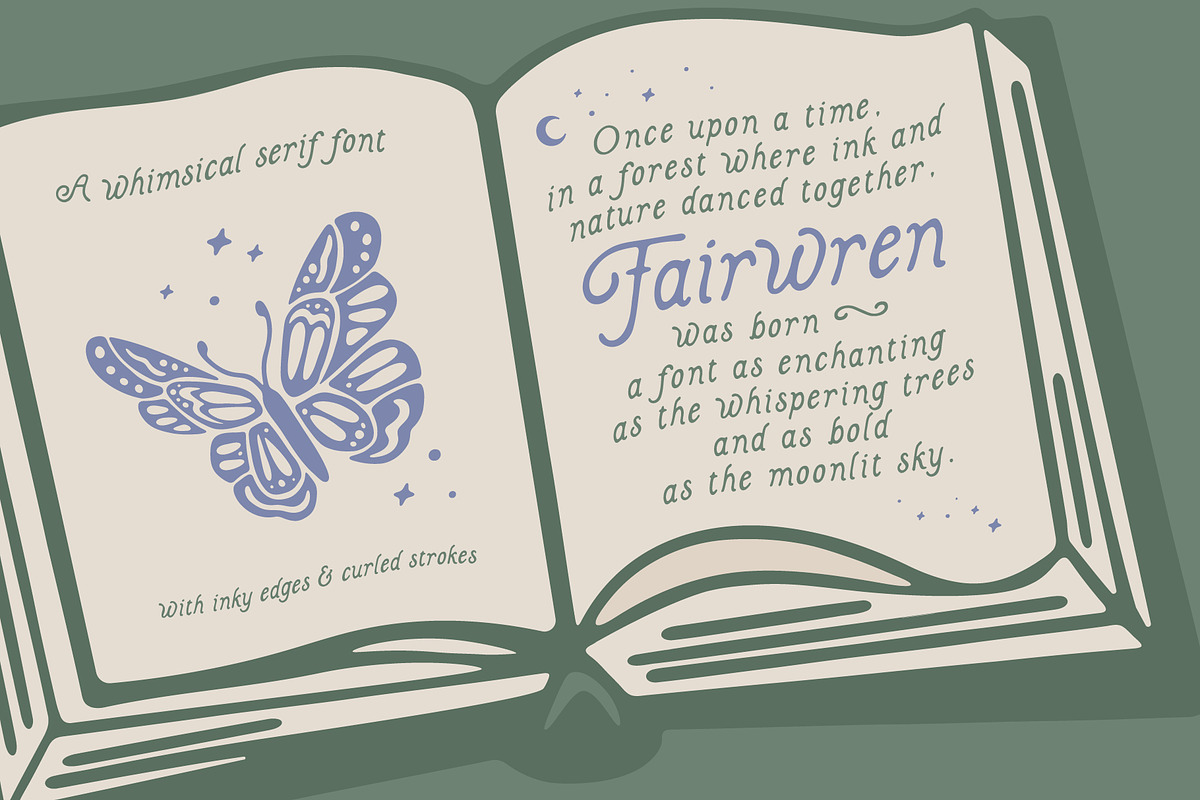 Fairwren, a Serif Font by Chelsea Burkett