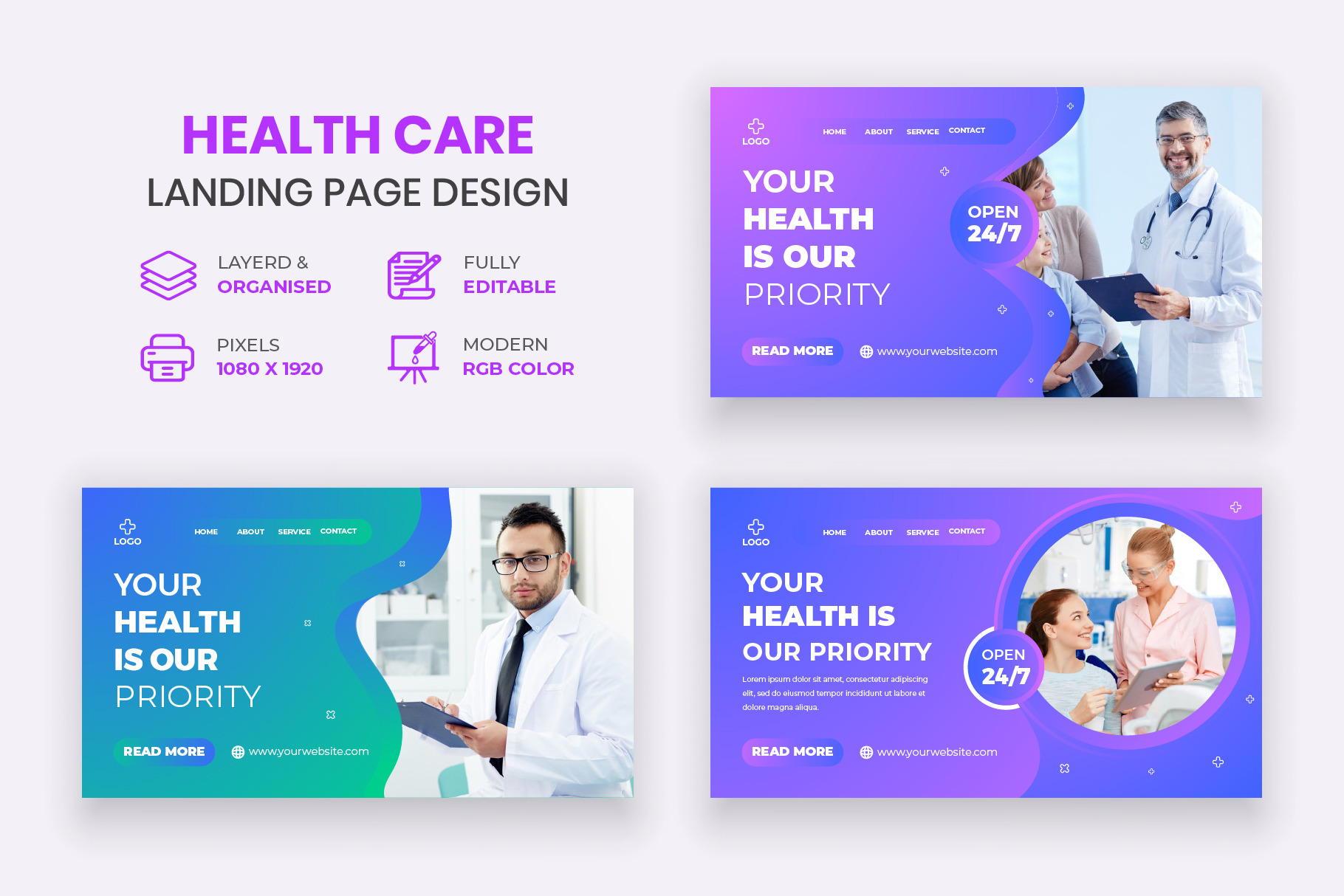 Medical Healthcar Landing Page, a Landing Page Template by Mk_Studio