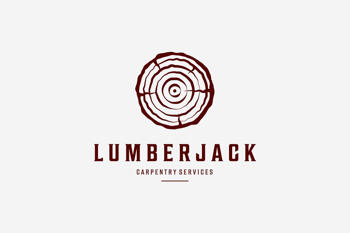 Lumberjack Log Wooden Vector Logo, a Branding & Logo Template by Pyruos ID