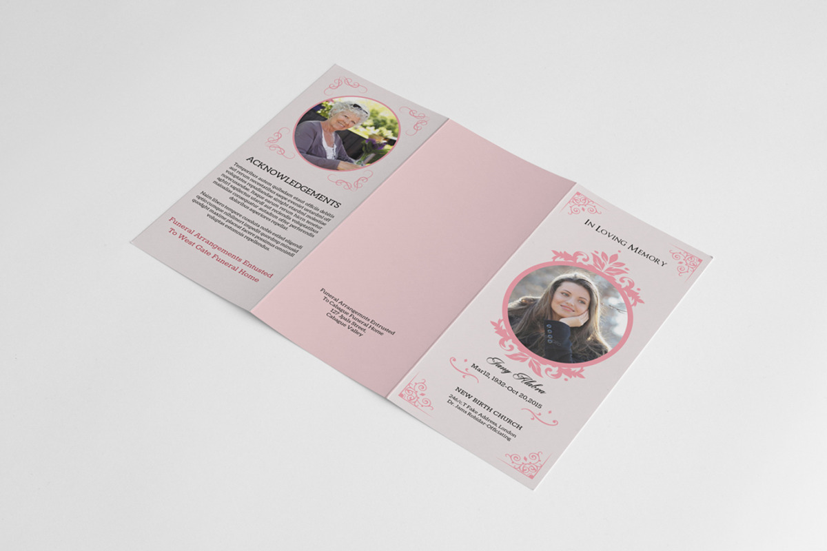 Trifold Funeral Template-V250, a Brochure Template by Template Shop ...