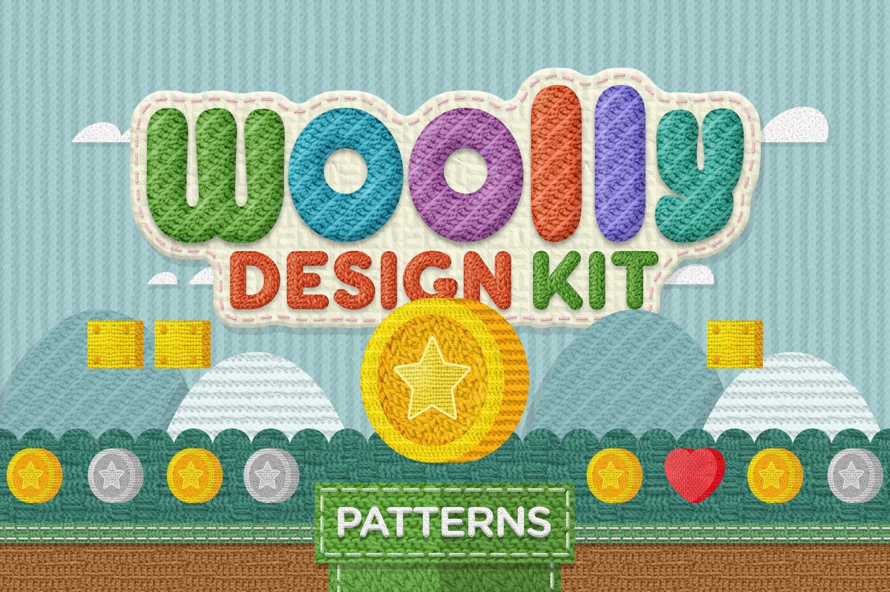 Woolly Design Kit - 65 Textures, a Brushes & More by Creativenauts