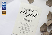 Elepoment Invitation template SHR392, an Invitation Template by Shafura ...