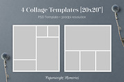 4 20x20 Photo Collage Template PSD, a Templates & Theme by Paperweight ...