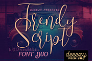 Trendy Script Font Duo, a Script Font by Deeezy | Creative Market