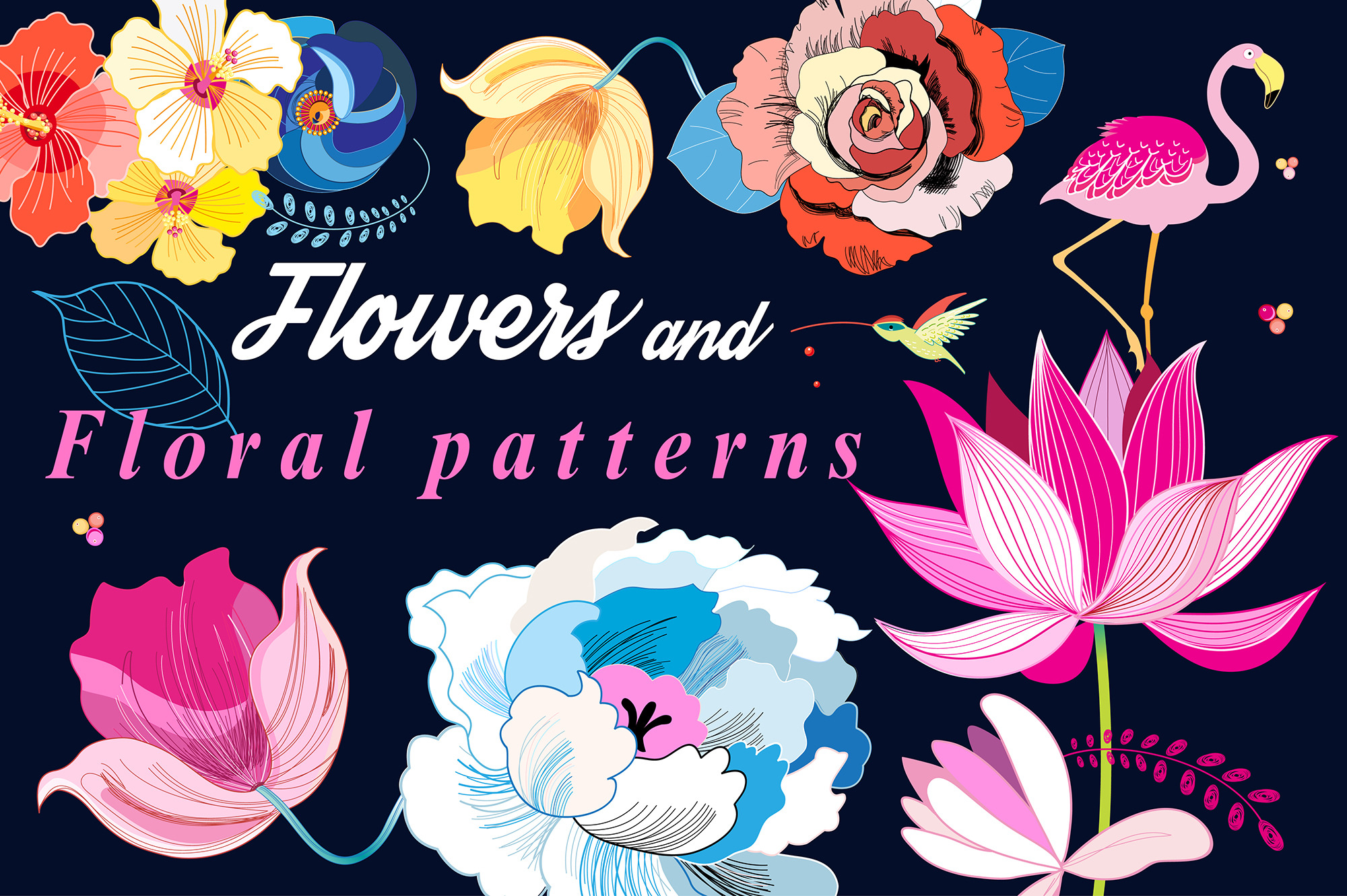 Flowers and floral patterns, a Pattern Graphic by Tanor