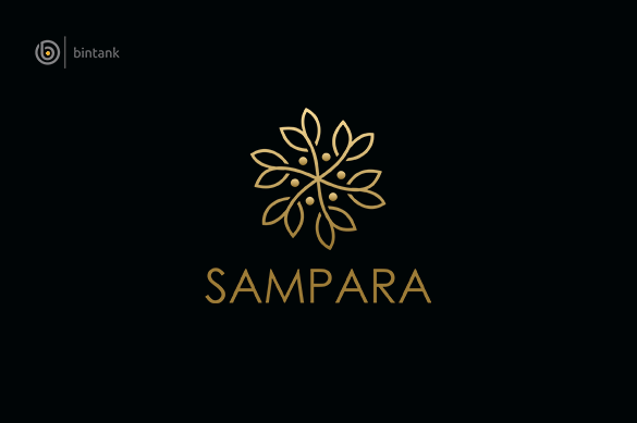 Sampara - Gold Flower Logo, a Branding & Logo Template by Bintank Studio